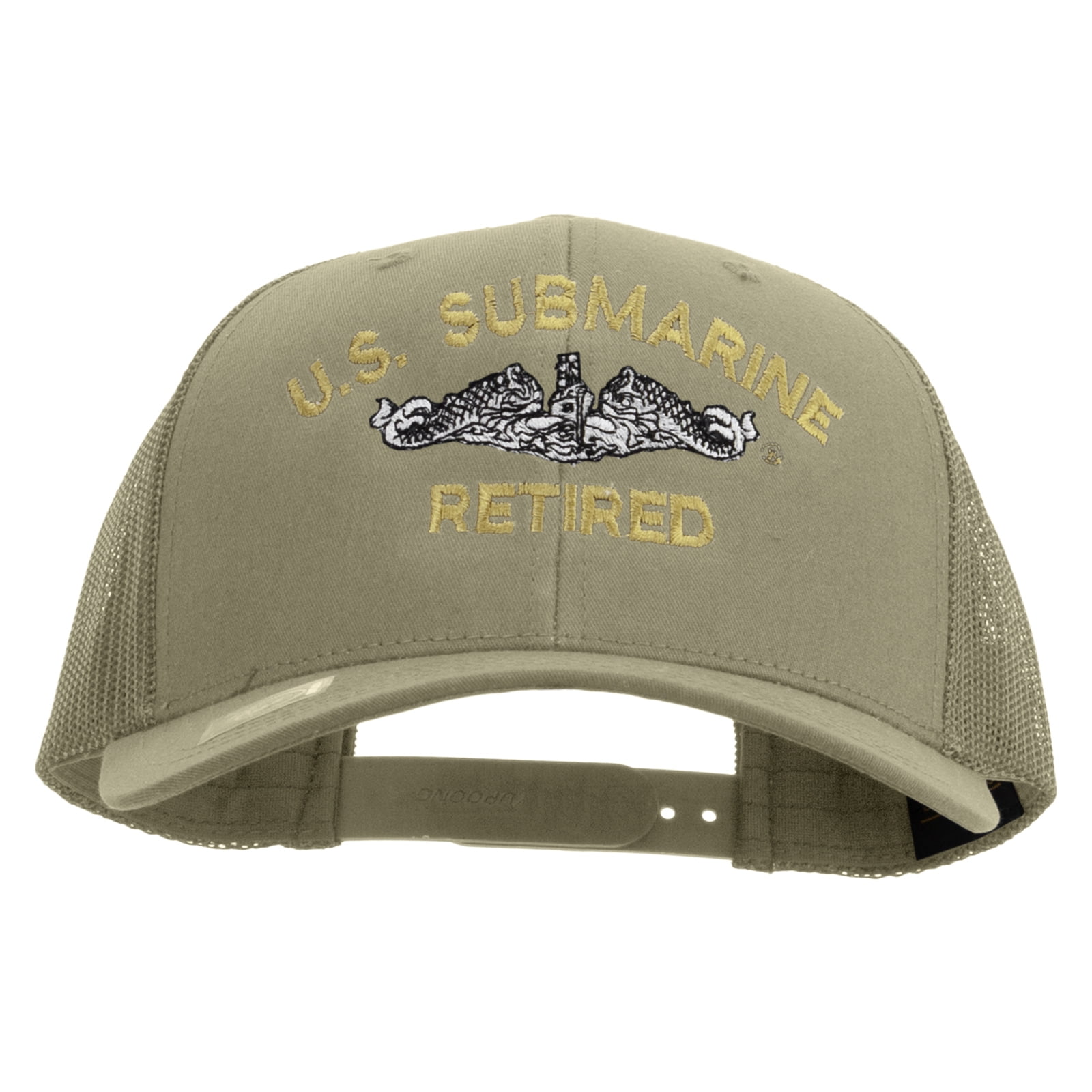 US Submarine Retired Embroidered Retro Trucker Cap - Khaki OSFM ...