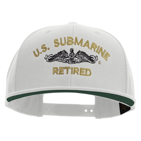 US Submarine Retired Embroidered Wool Blend Prostyle Snapback Cap ...