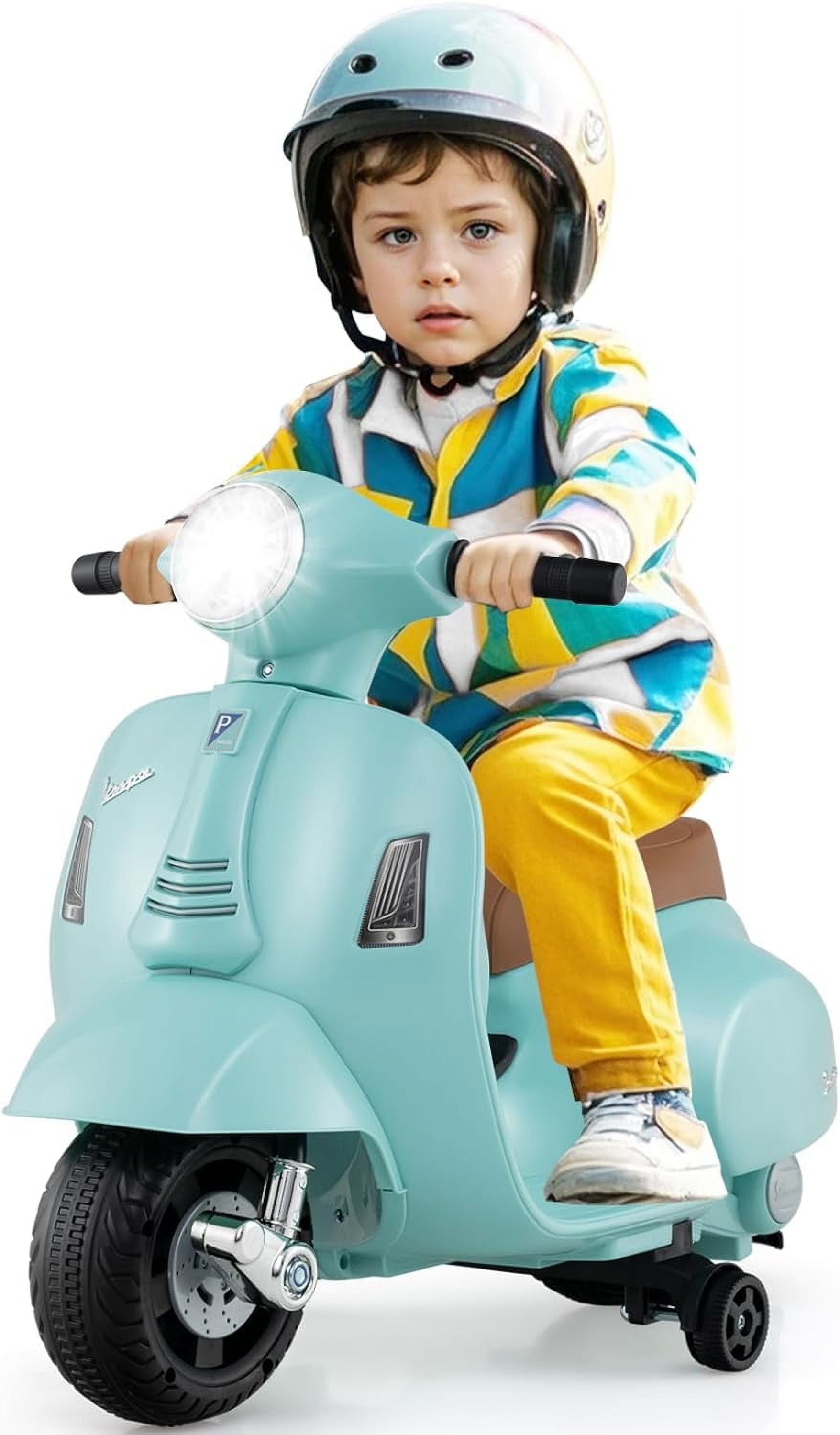 Licensed Vespa Kids Motorcycle by OLAKIDS, 6V Battery Powered Motorbike ...