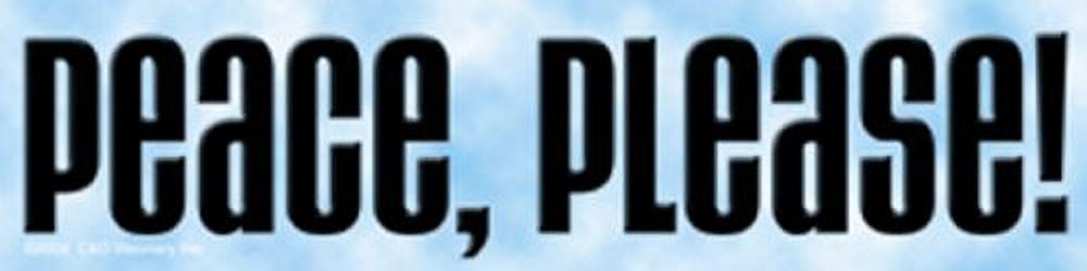 Licenses Products Peace Please Sticker - Walmart.com