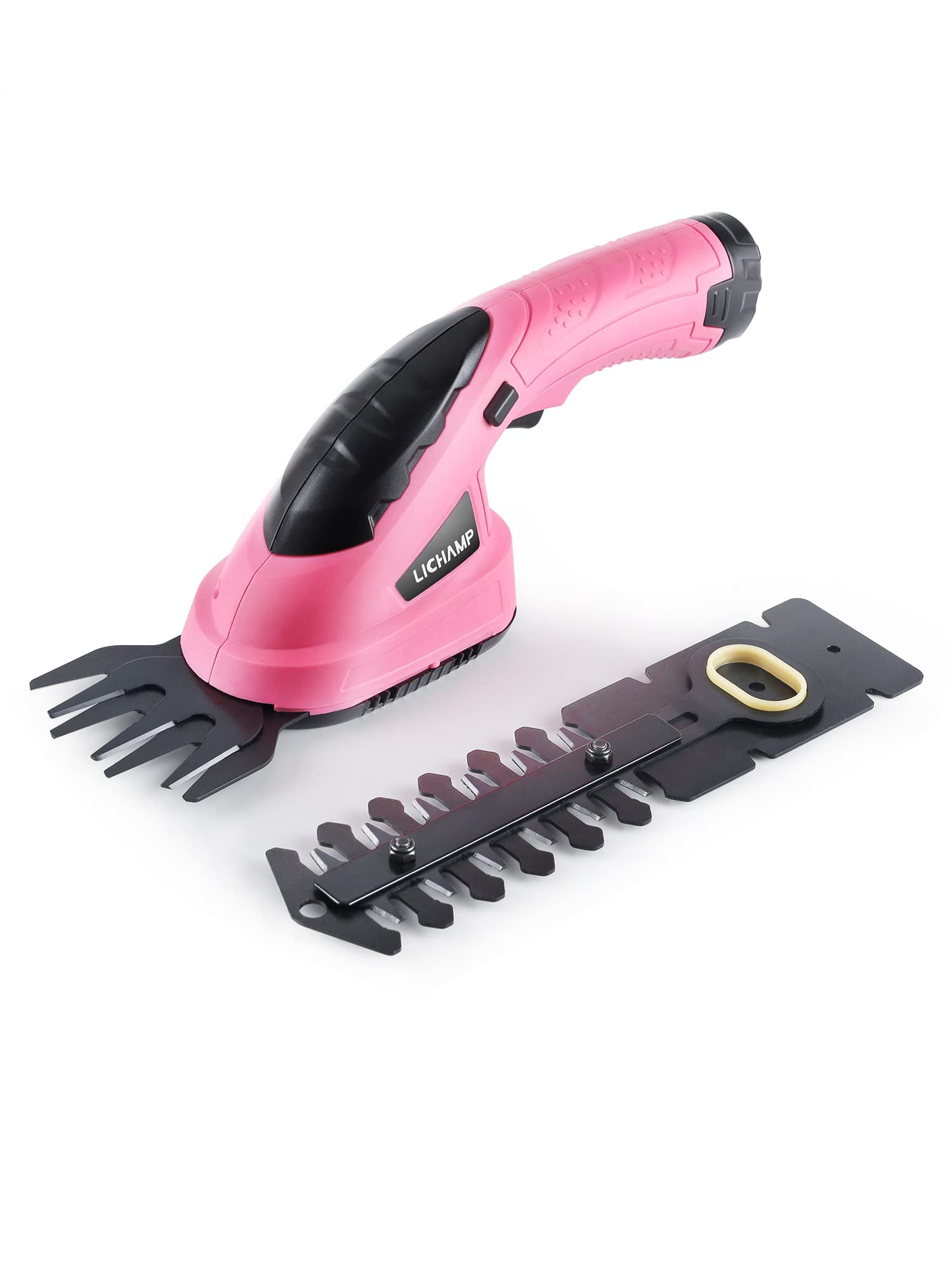 Lichamp 2-in-1 Electric Hand Held Grass Shear Pink Hedge Trimmer ...