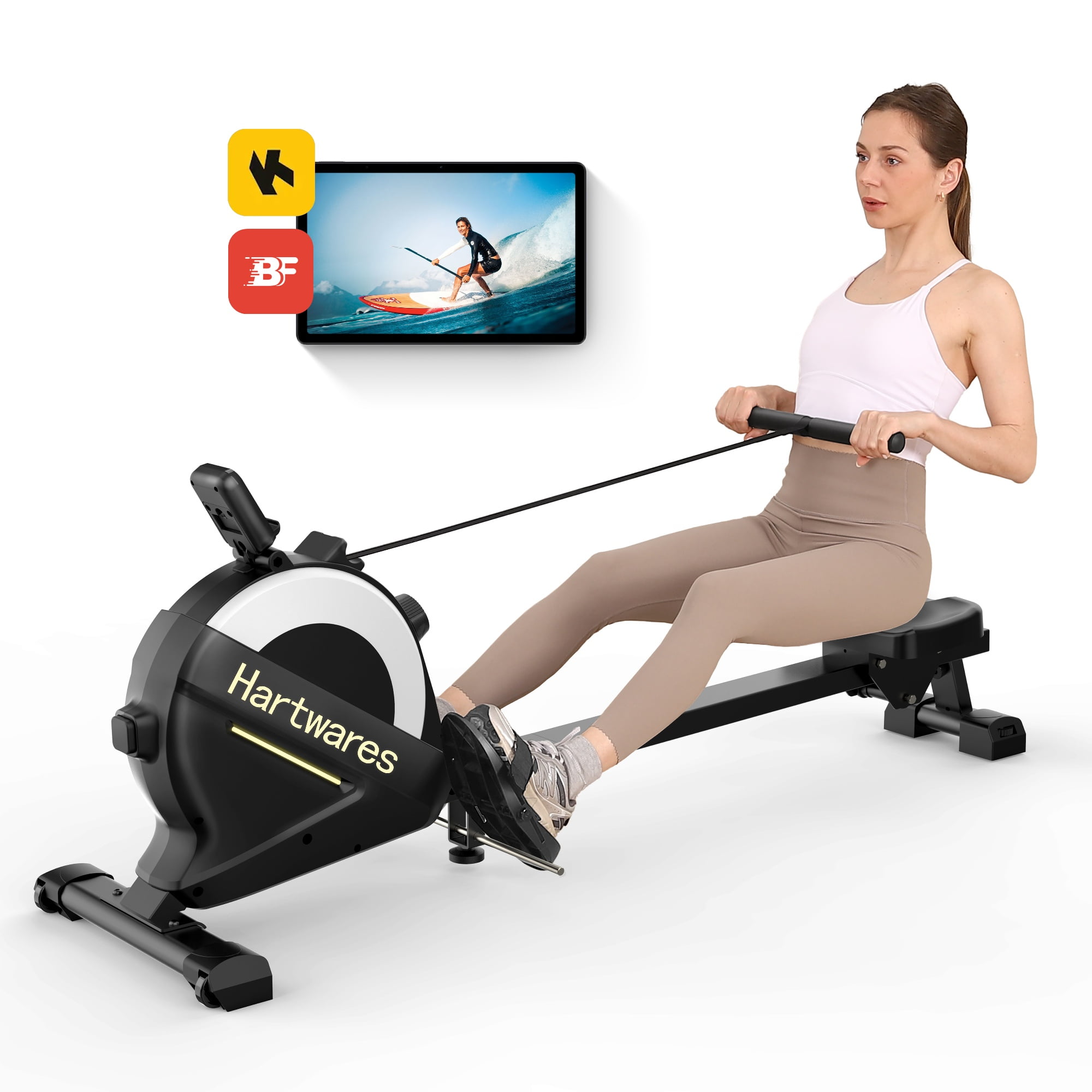 Lichico Rowing Machines for Home, Magnetic Rowing Machine with 77lbs ...