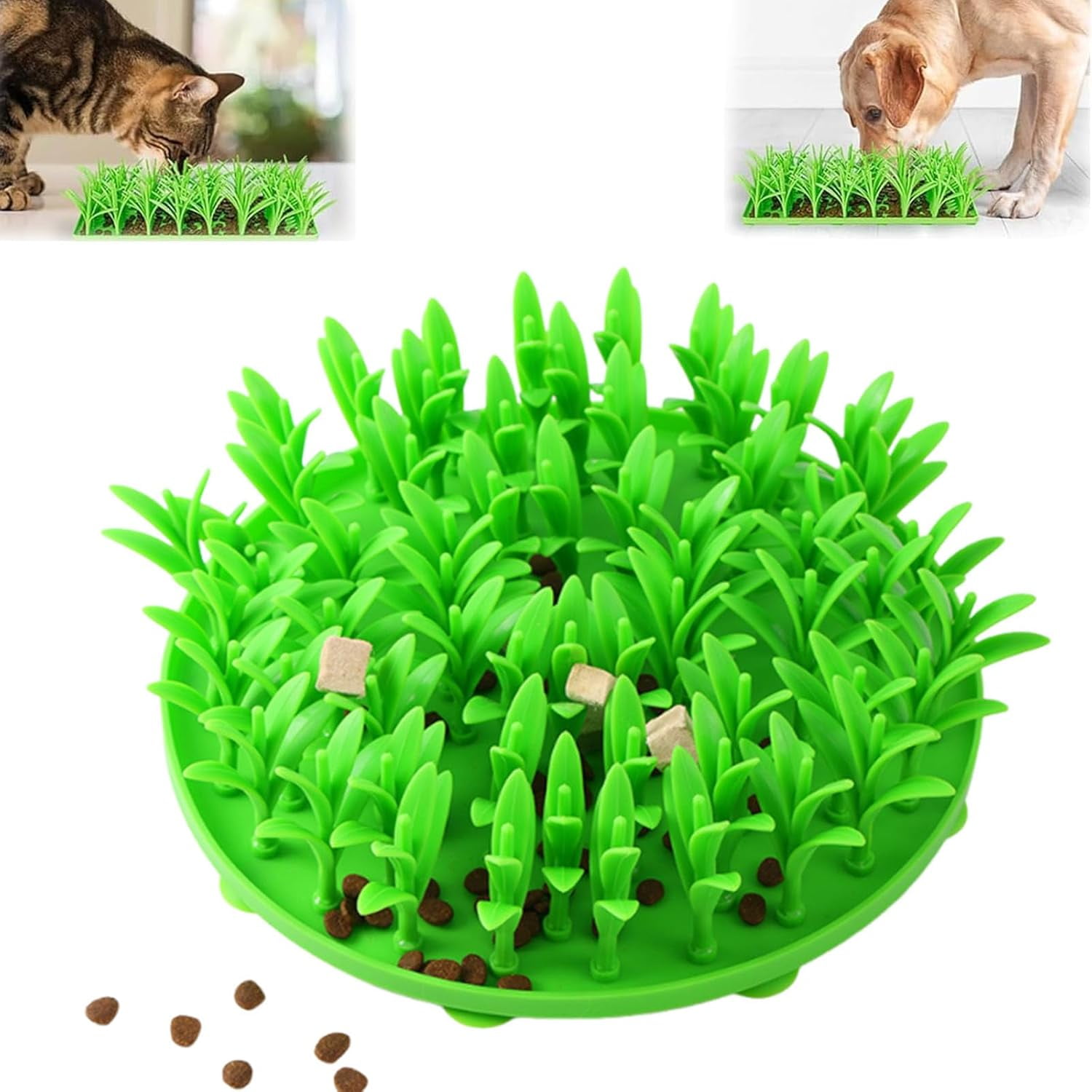 Lick Lawn for Cats, Lick Lawn Enrichment Mat, Silicone Grass Snuffle Mat for Cats, Ilicone Grass ...