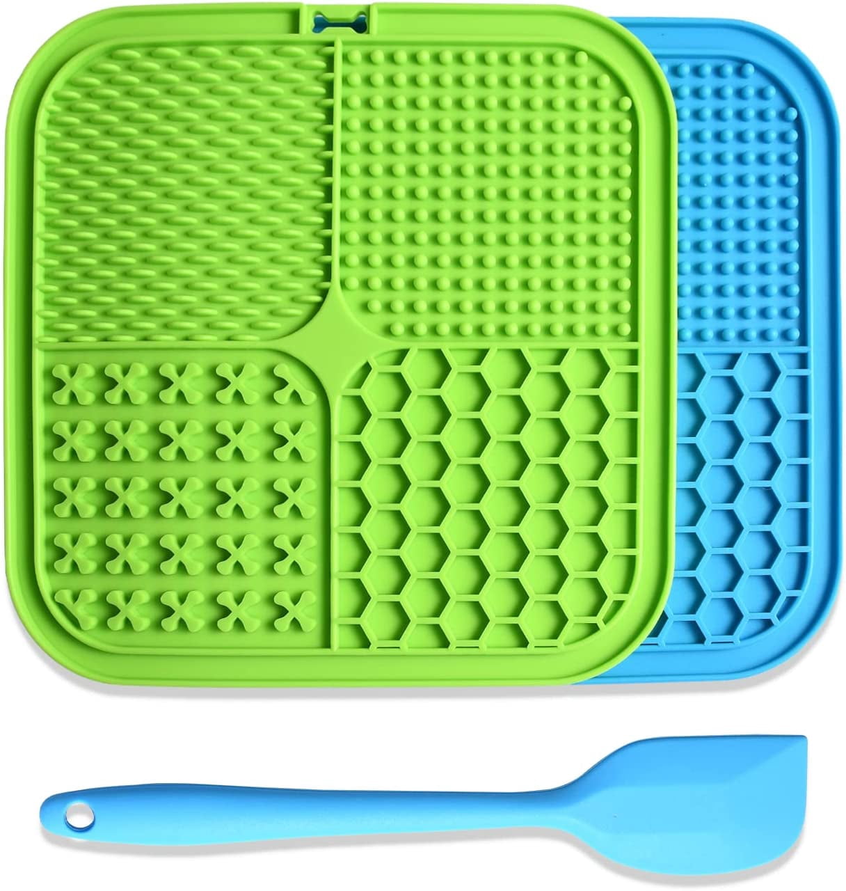 Lick Mat for Dogs - 2pcs Dog Slow Feeder Licking Mat - Silicone Lick ...