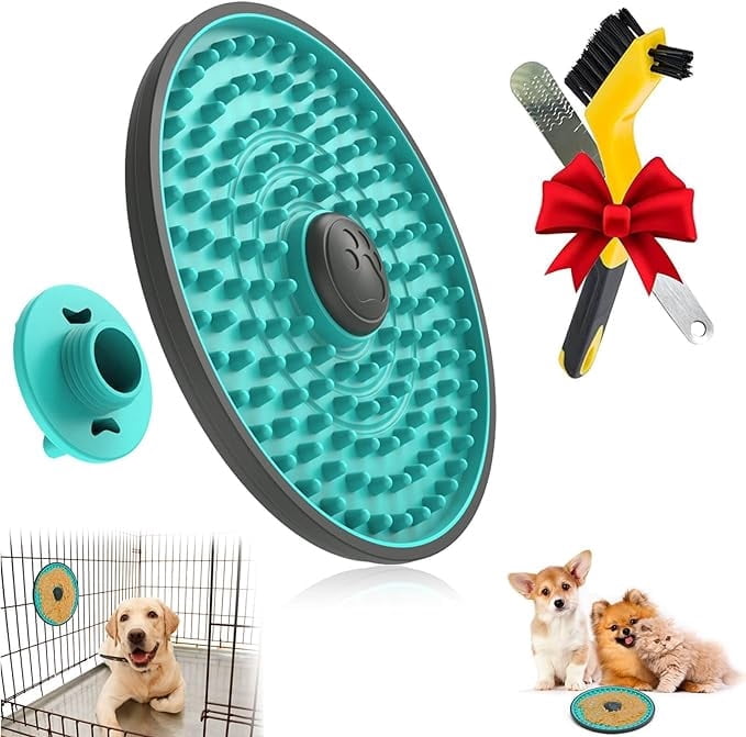 Lick Mat for Dogs, Dog Crate Lick Pads Slow Feeder, Lick Pad Crate ...