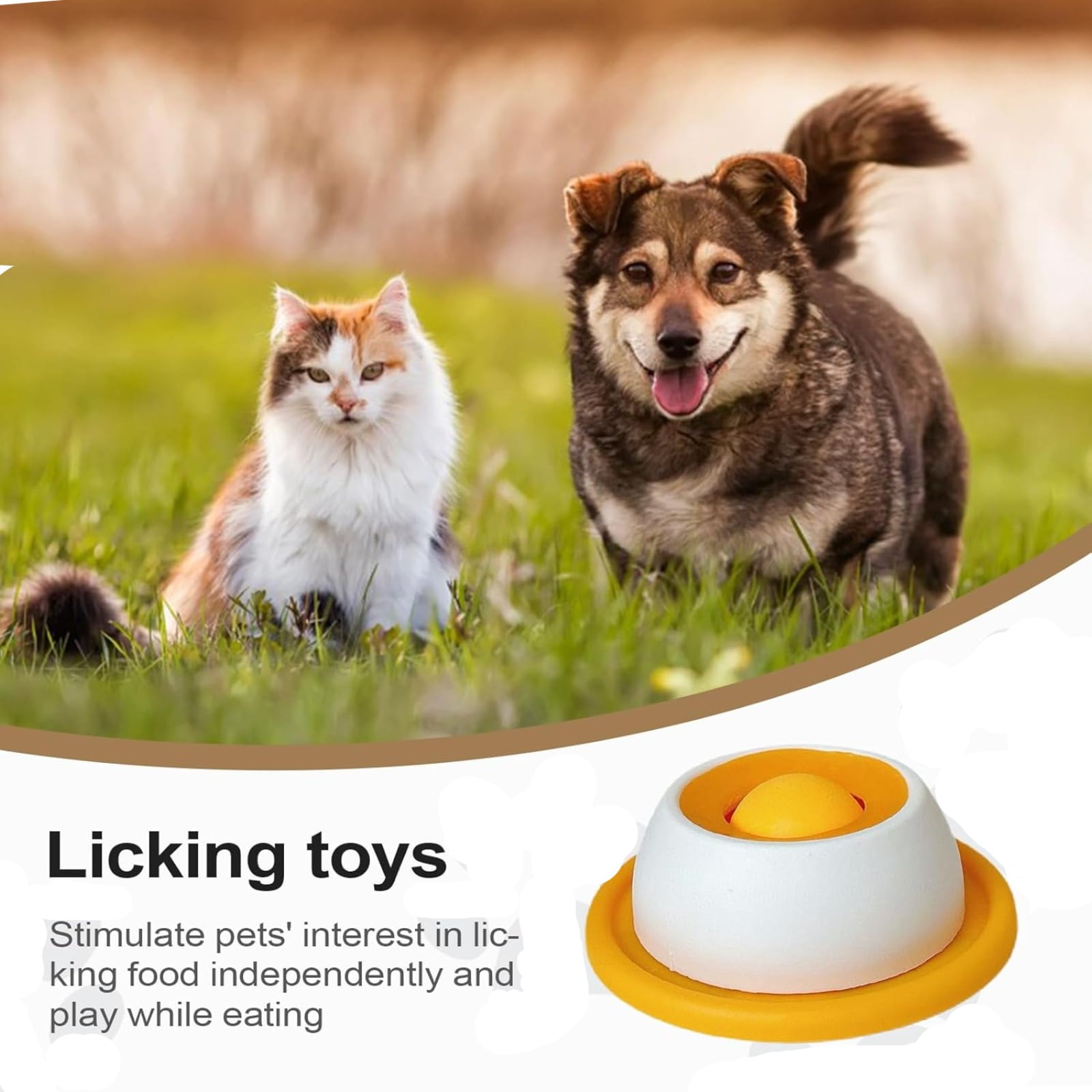 Lick Sphere Dog Anxiety Bowl, Slow Feeder with Floating Ball, Reduces ...