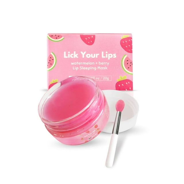 Lick Your Lips Natural Hydrating Watermelon Berry Lip Mask for Dry Lip ...
