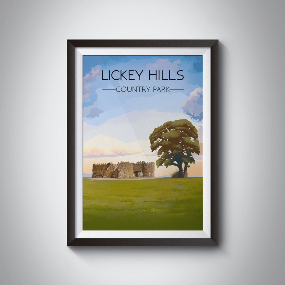 Lickey Hills Country Park Travel Poster, Birmingham Travel Print ...