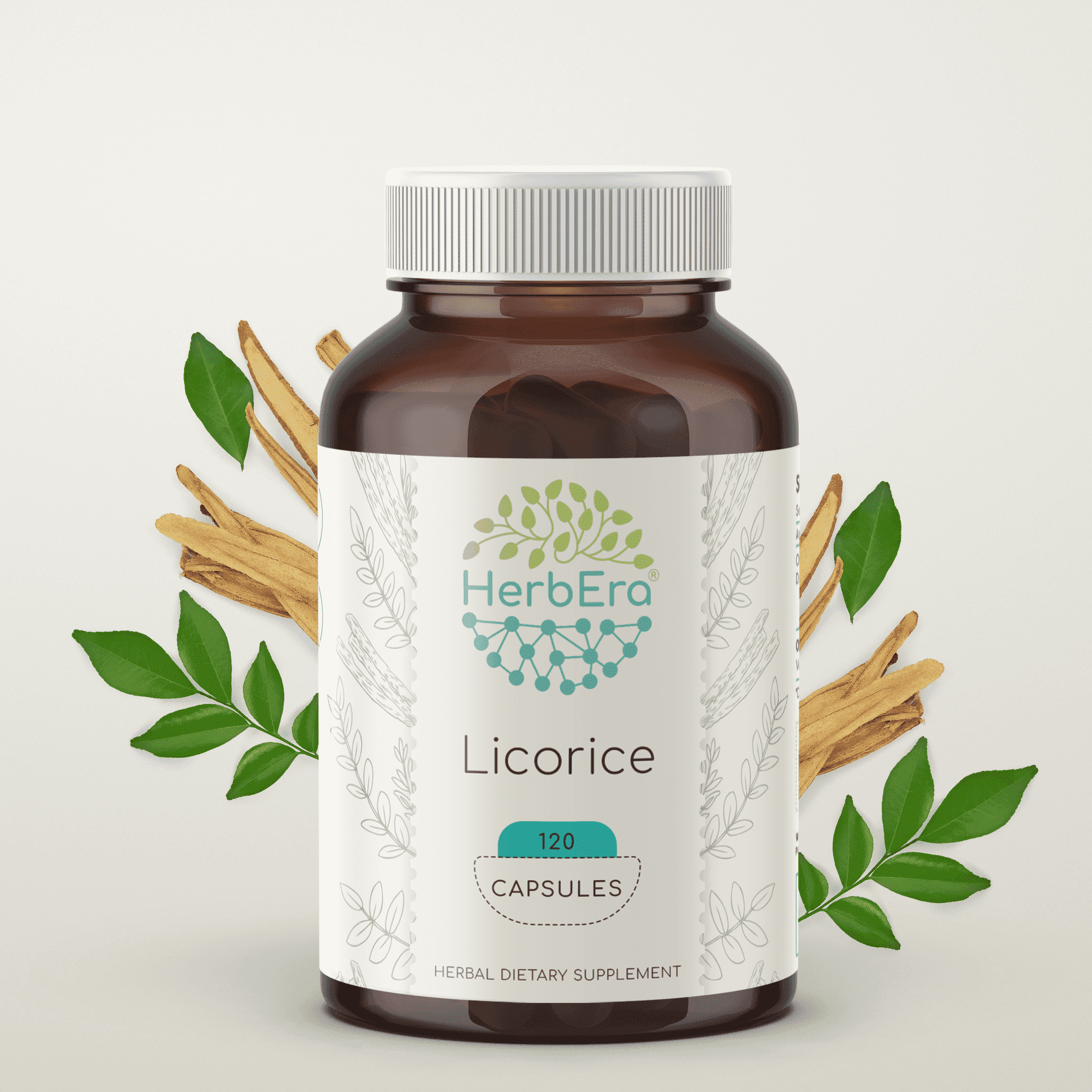 HerbEra Licorice Capsules, Herbal Dietary Supplement for Digestive ...