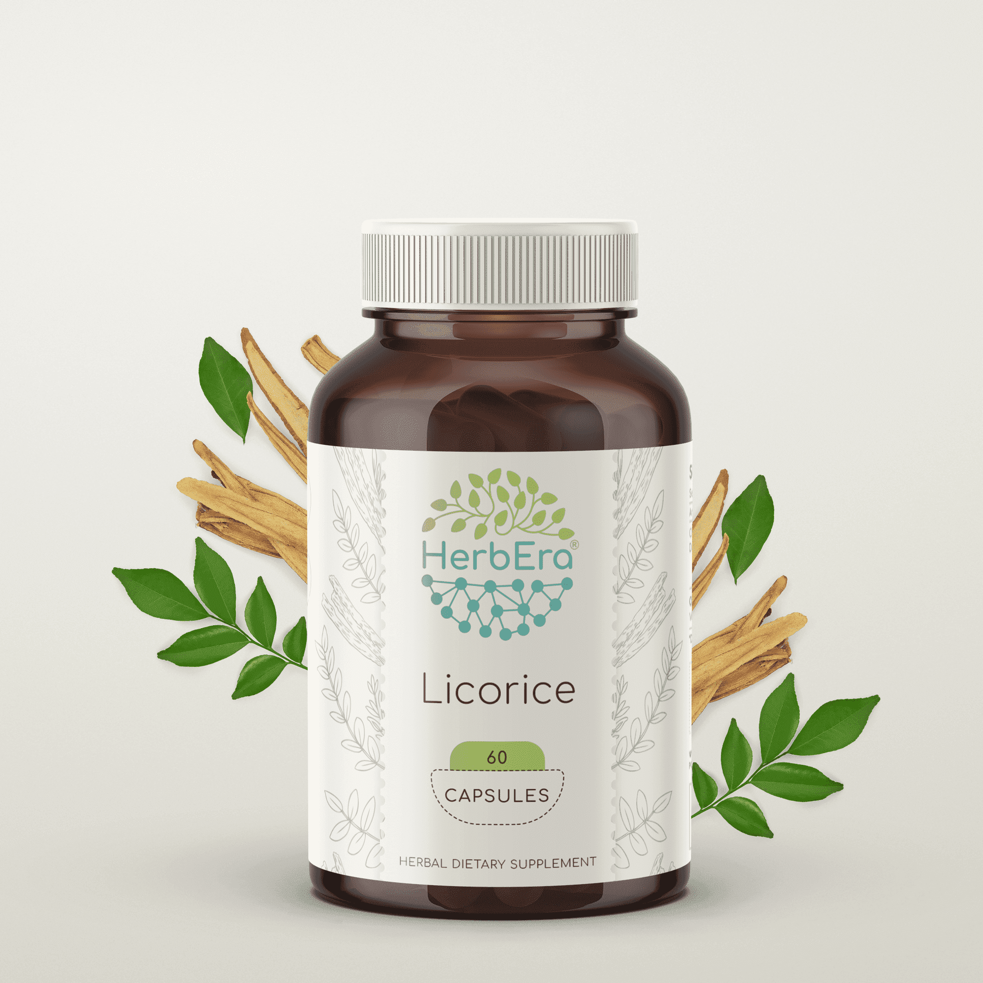 HerbEra Licorice Capsules, Herbal Dietary Supplement for Digestive ...