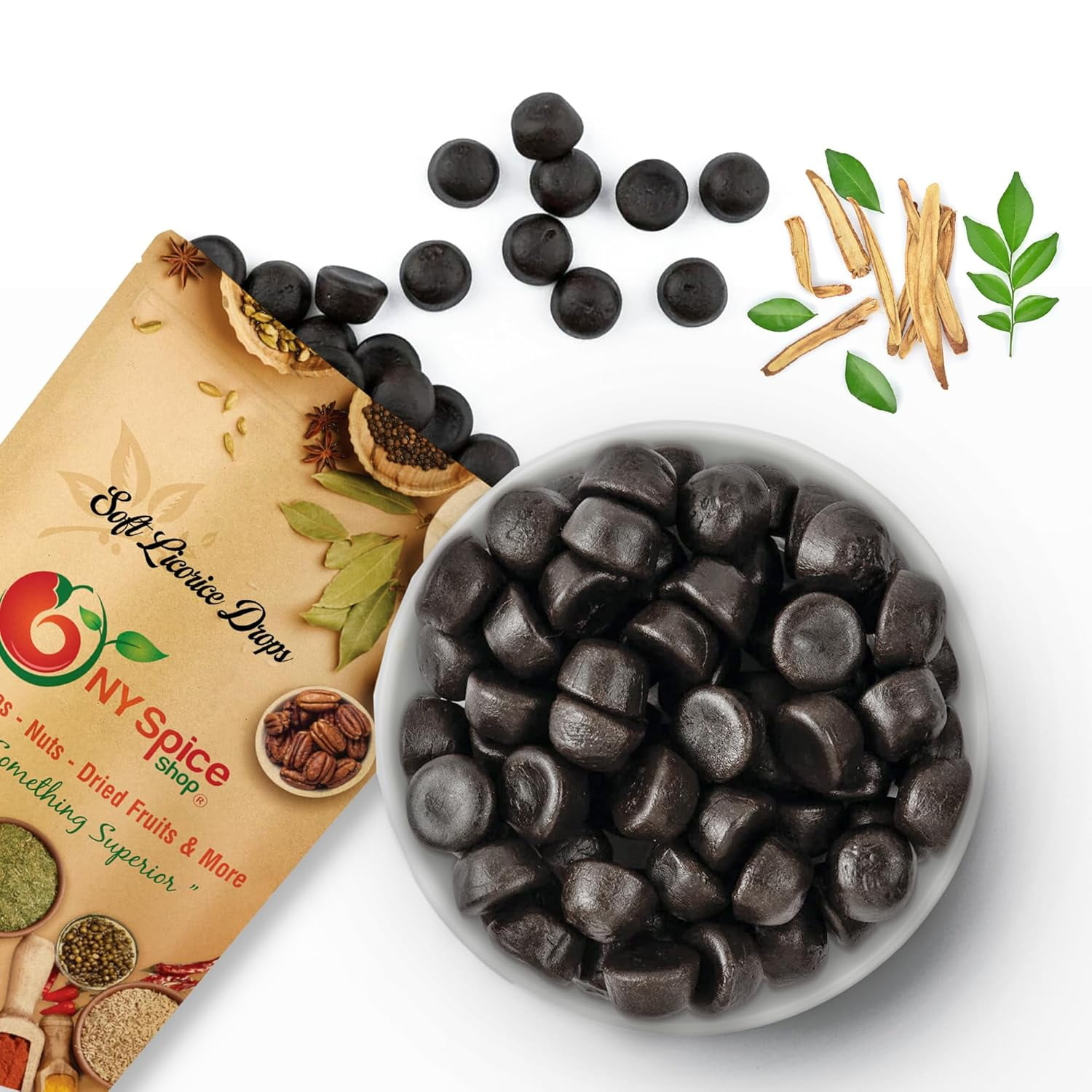 Licorice Candy - 8 Ounce Black Licorice Candy Drops - Australian Candy ...