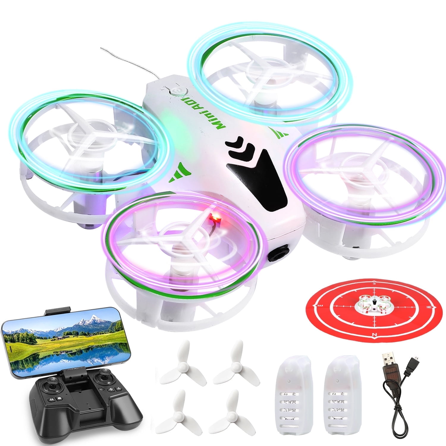 Lictin Mini Drone with Camera, RC Quadcopter with 3D Flip, Altitude ...