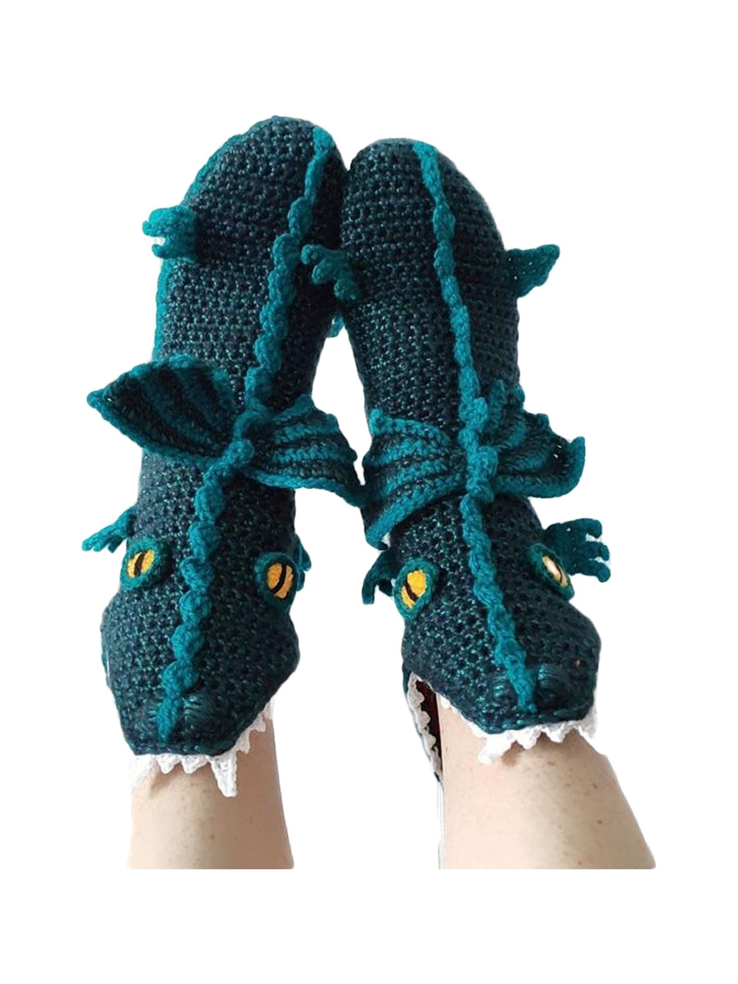 Licupiee Funny Alligator Socks Knit Animal Crocodile Socks Whimsical ...