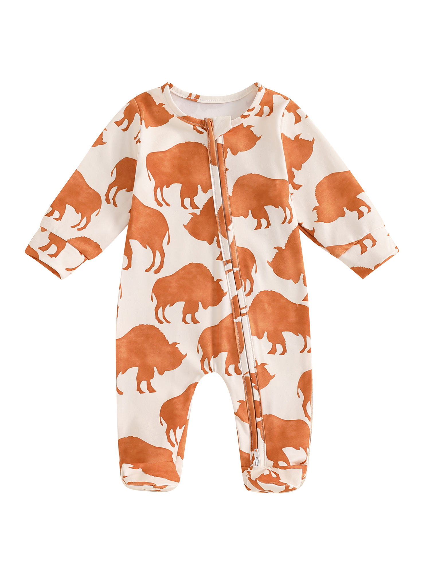 Licupiee Newborn Baby Boy Girl Romper Footies Cute 3 6 Months Infant Fall Clothes Horse Cattle ...