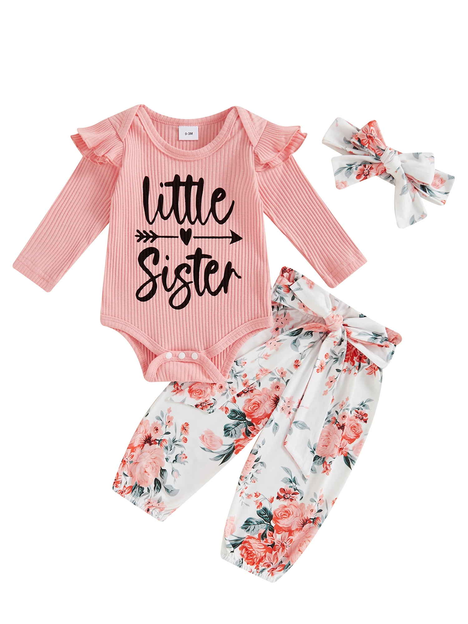 Licupiee Newborn Infant Baby Girl Clothes Long Sleeve Romper Bodysuit ...