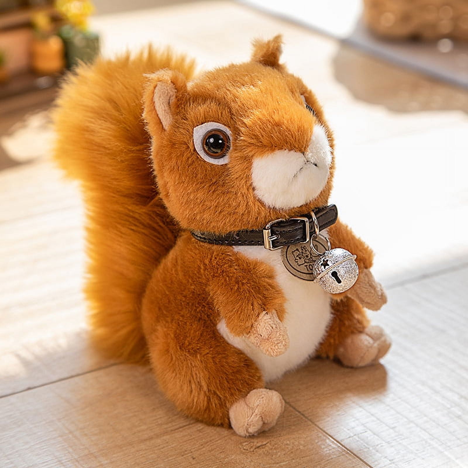 Licupiee Squirrel Plush Toy Cute Red Squirrel Stuffed Animal with ...