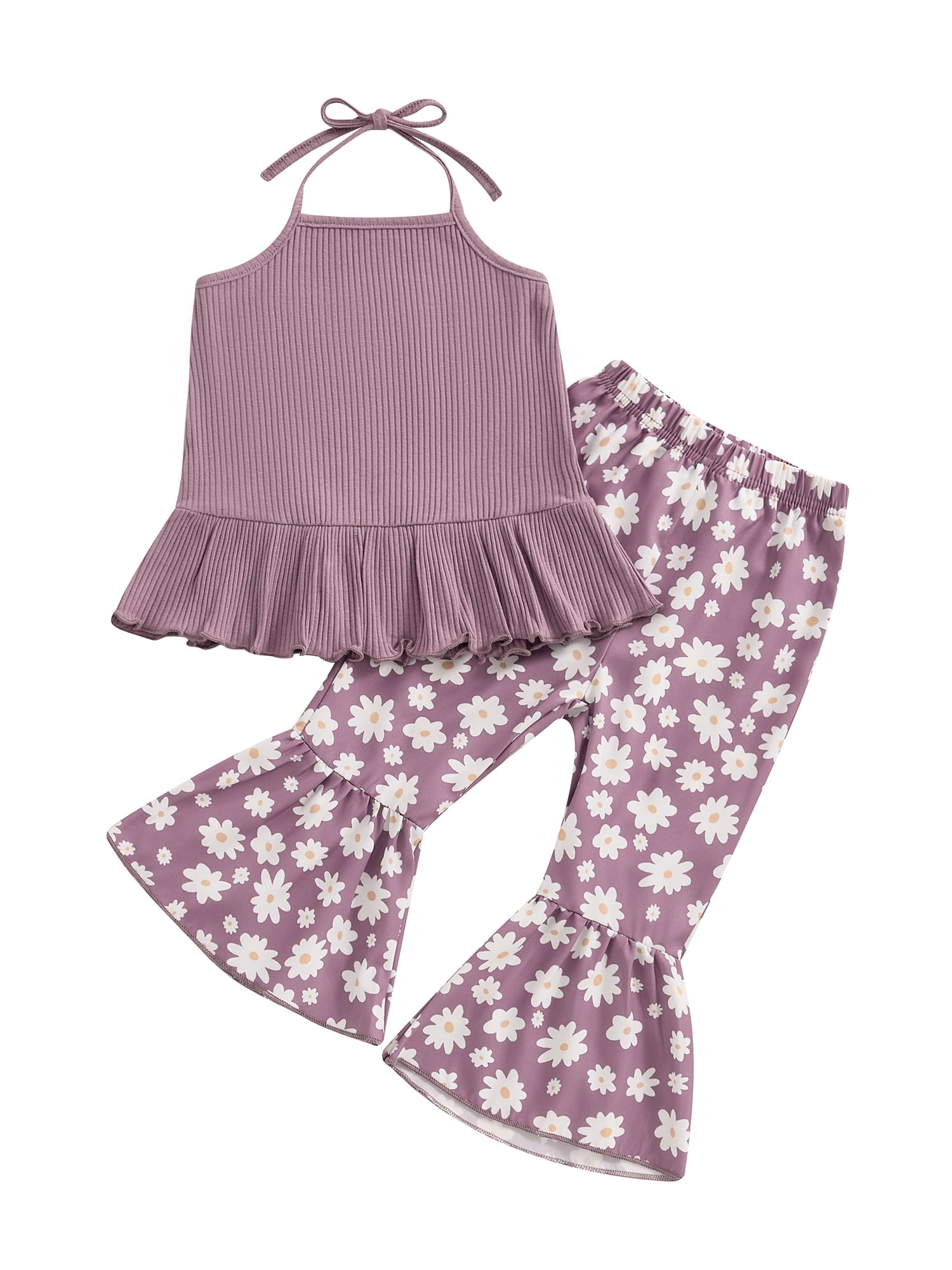 Licupiee Toddler Girl Clothes Summer 1T 2T 3T 4T 5T Little Girl Ruffle ...