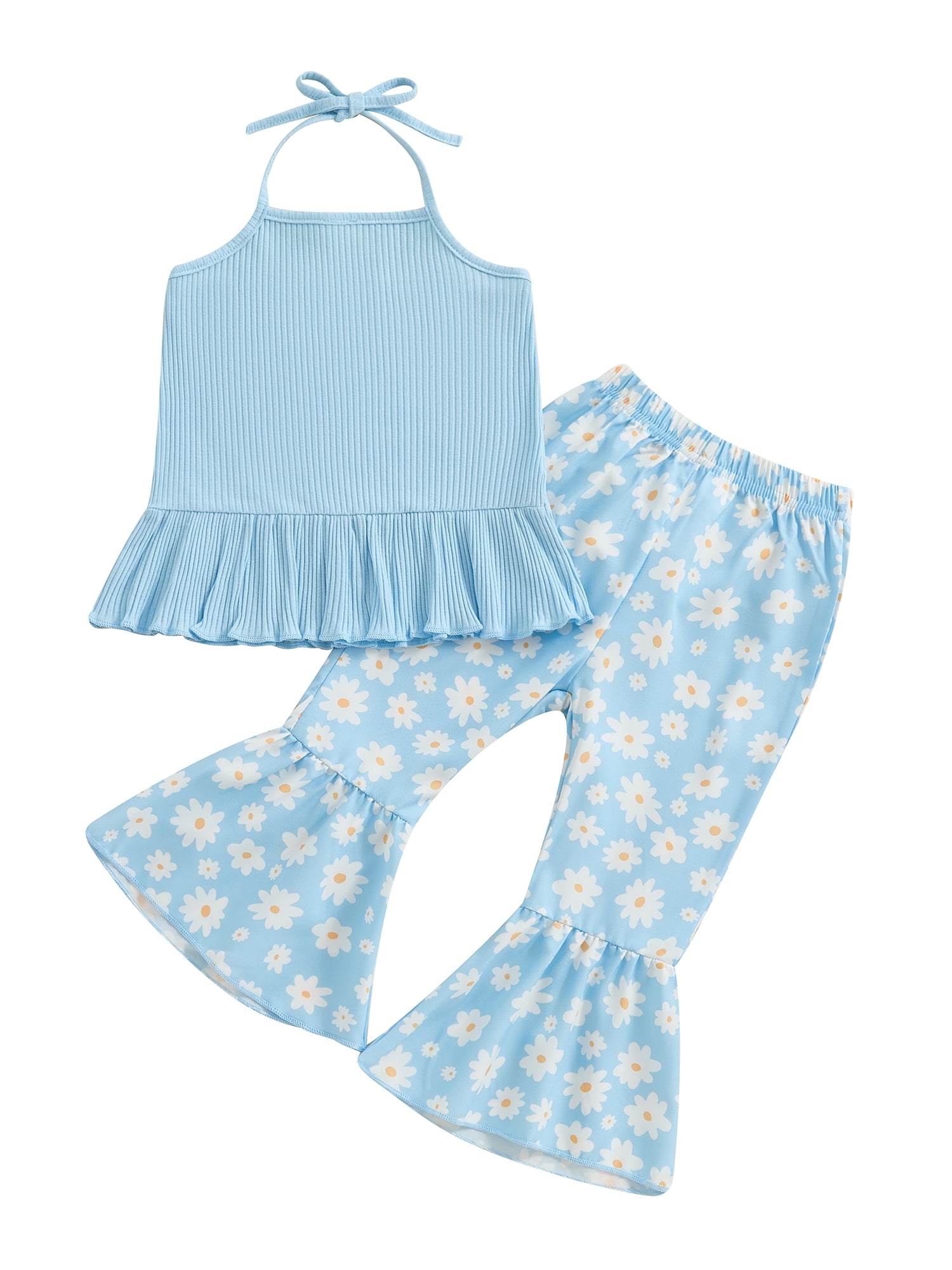 Licupiee Toddler Girl Clothes Summer 1T 2T 3T 4T 5T Little Girl Ruffle ...