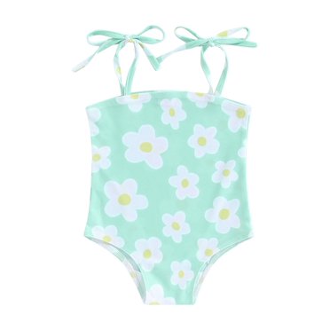 Real Essentials 3 Pack: Girl's Surf UPF 50+ Printed One Piece Beach ...