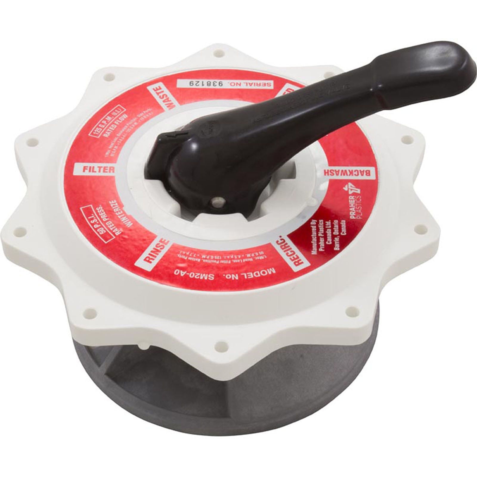 Praher Top Assembly Valve 2in. White with Decal E-50-S2 - Walmart.com