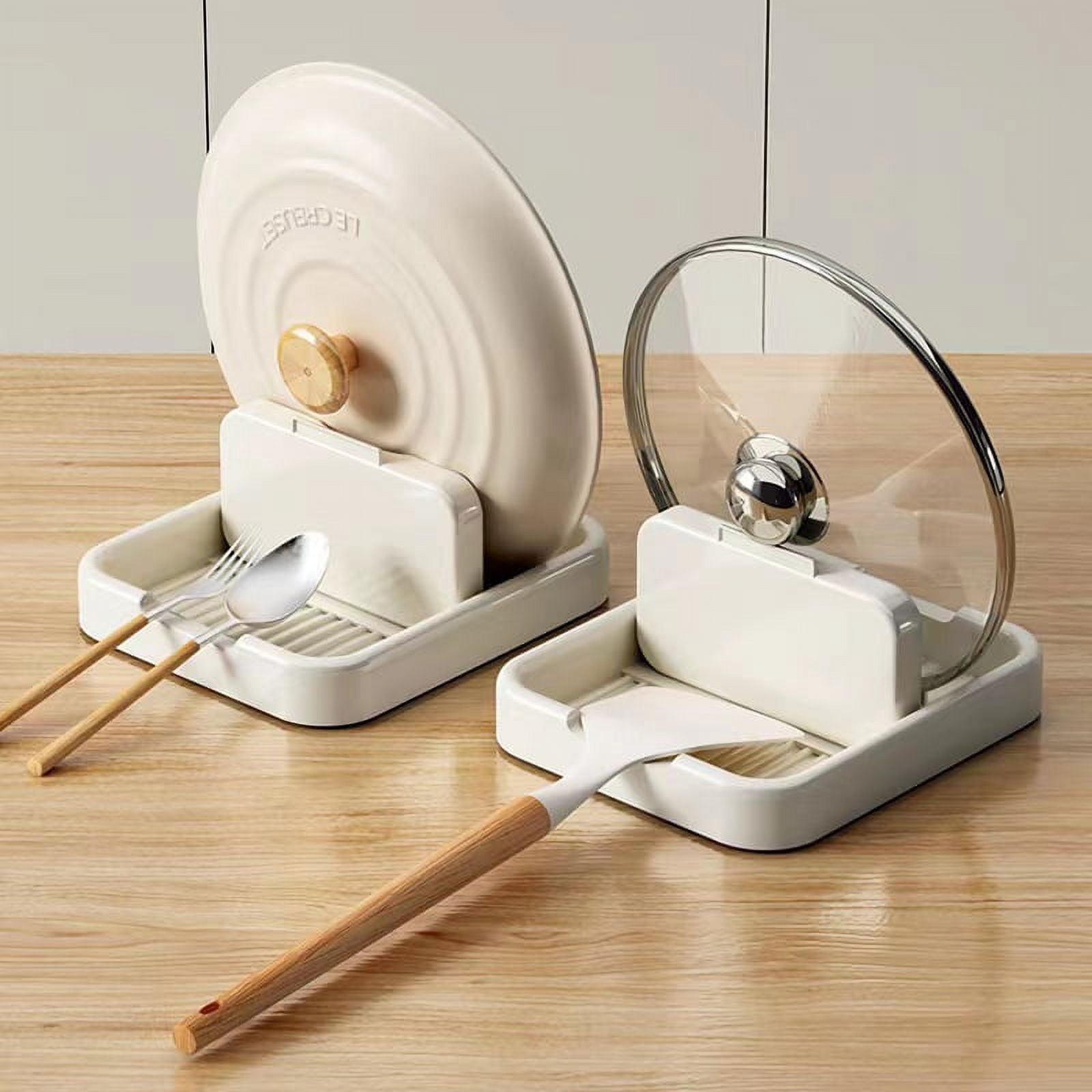 Lid Holder Spoon Rest for Kitchen Counter Stove Top Keeps Countertops ...