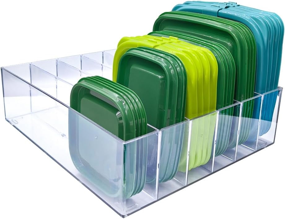 Lid Organizer for Food Storage Container, Plastic Lid Holder with ...