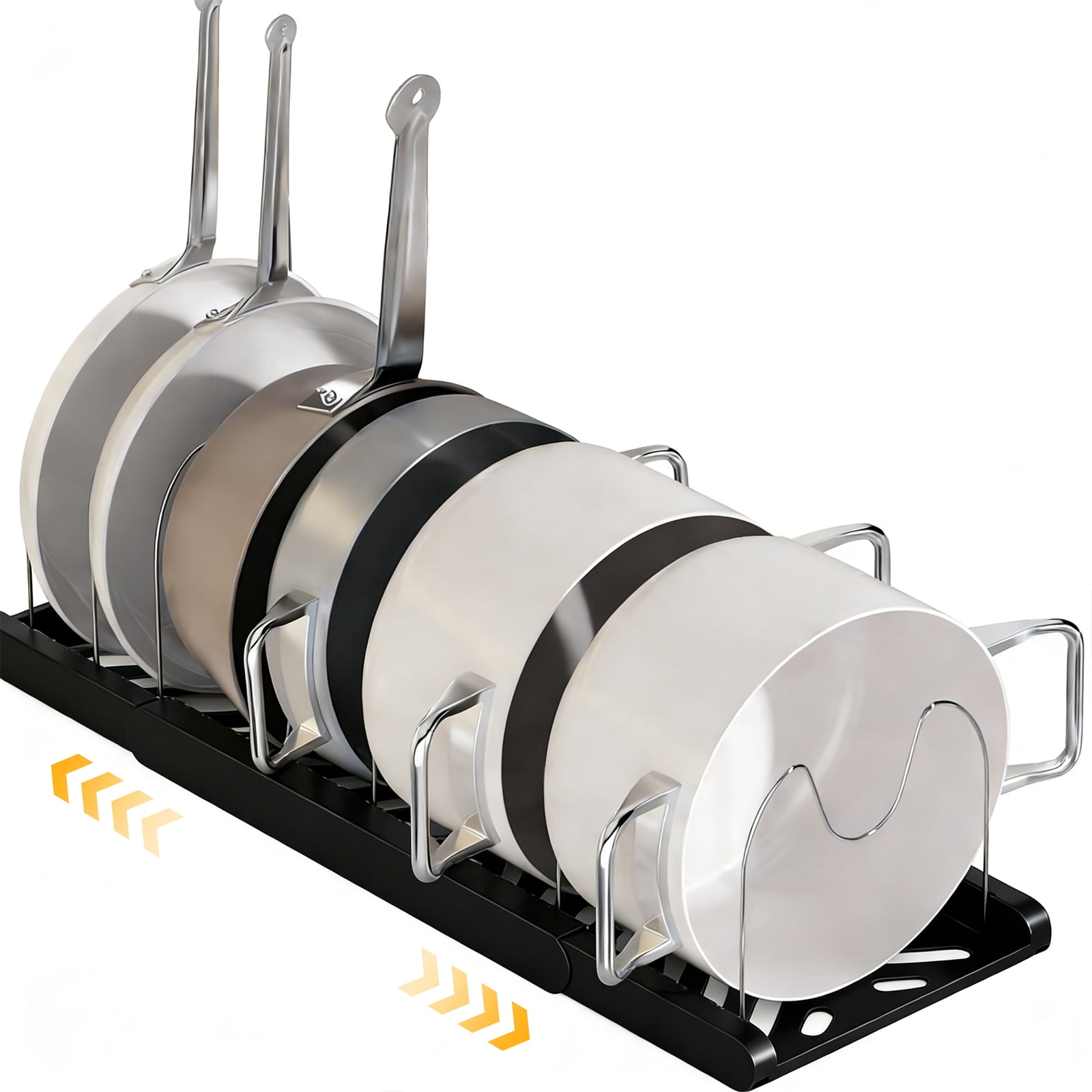 Lid Organizer Pot Lid Organizer Detachable and Adjustable Pots and Pans ...