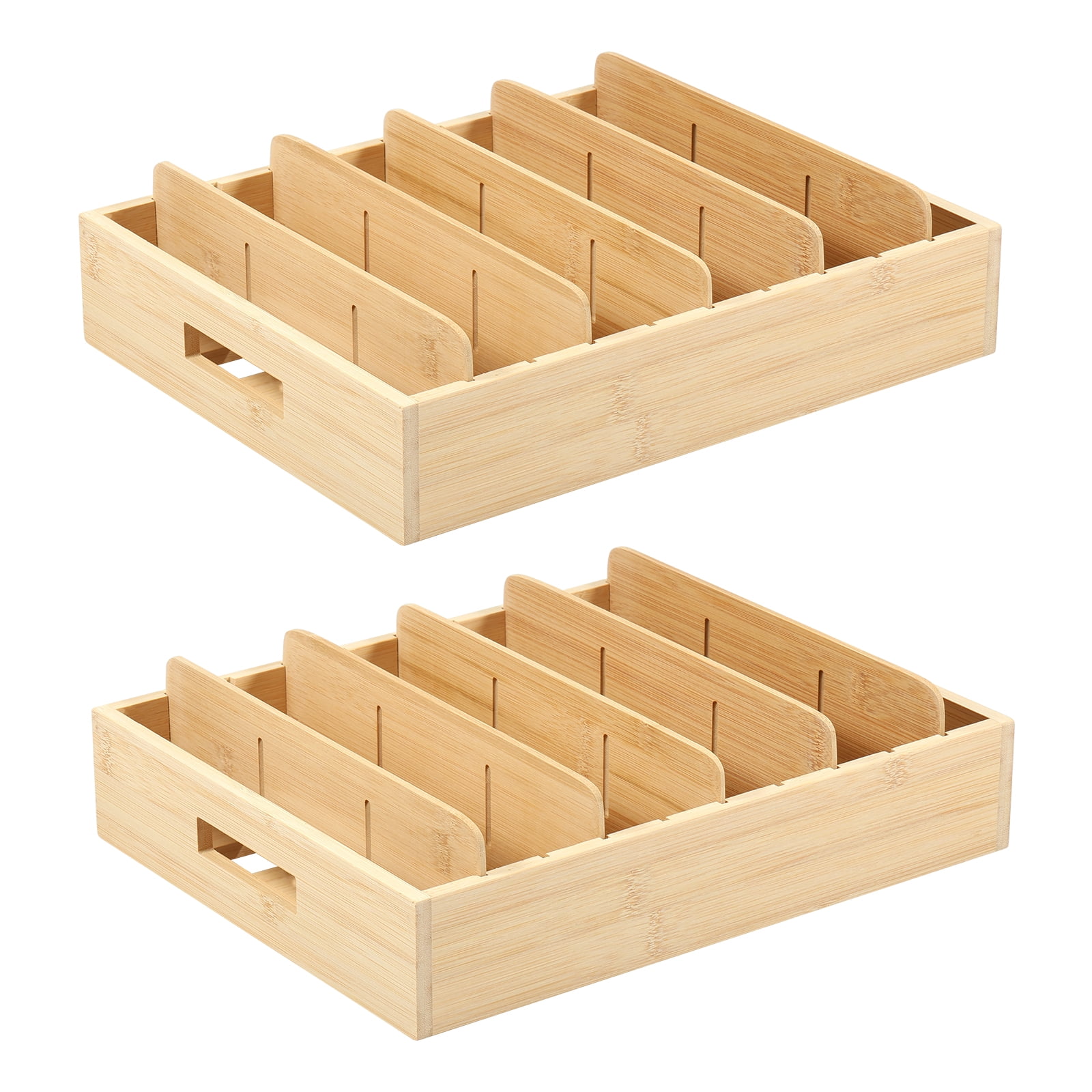 Lid Organizer Rack Bamboo Tray Storage Box Partition Storage Box ...