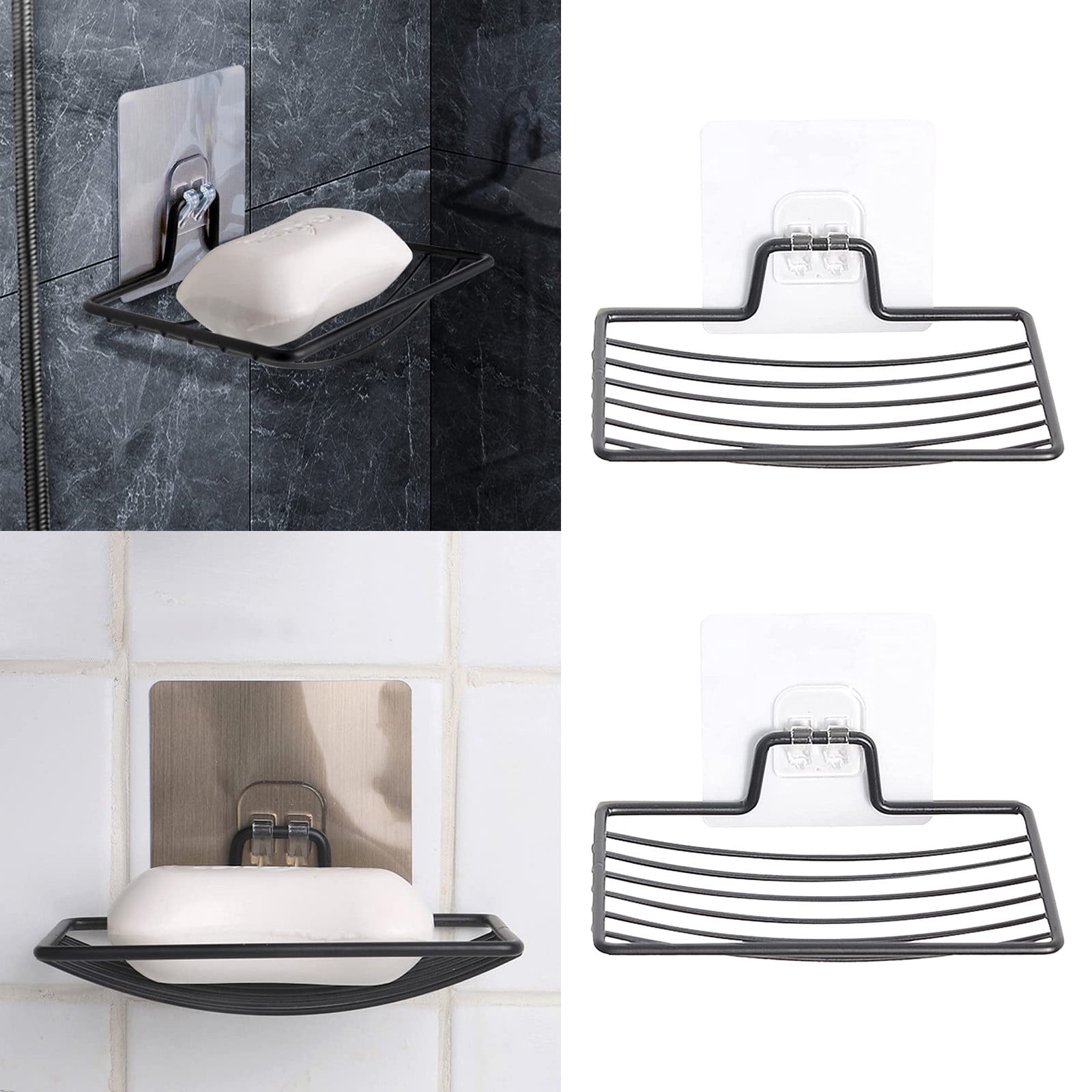 Lid Spoon Rest Holder Bathroom Perforation Soap Rack Wall Hanging Non ...