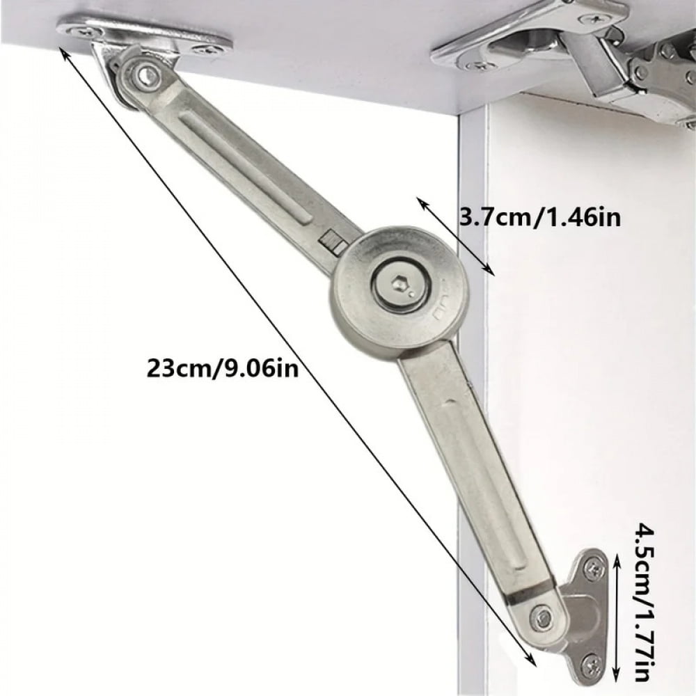 Lid Support Hinge in Satin Nickel Folding Lid Stay Hinge with Soft ...