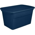 Lidded Stackable 30 Gallon Storage Tote Container with Handles and ...
