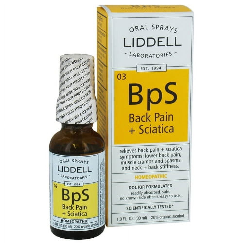 Liddell Laboratories Back Pain + Sciatica Homeopathic Oral Spray - 1 Oz ...