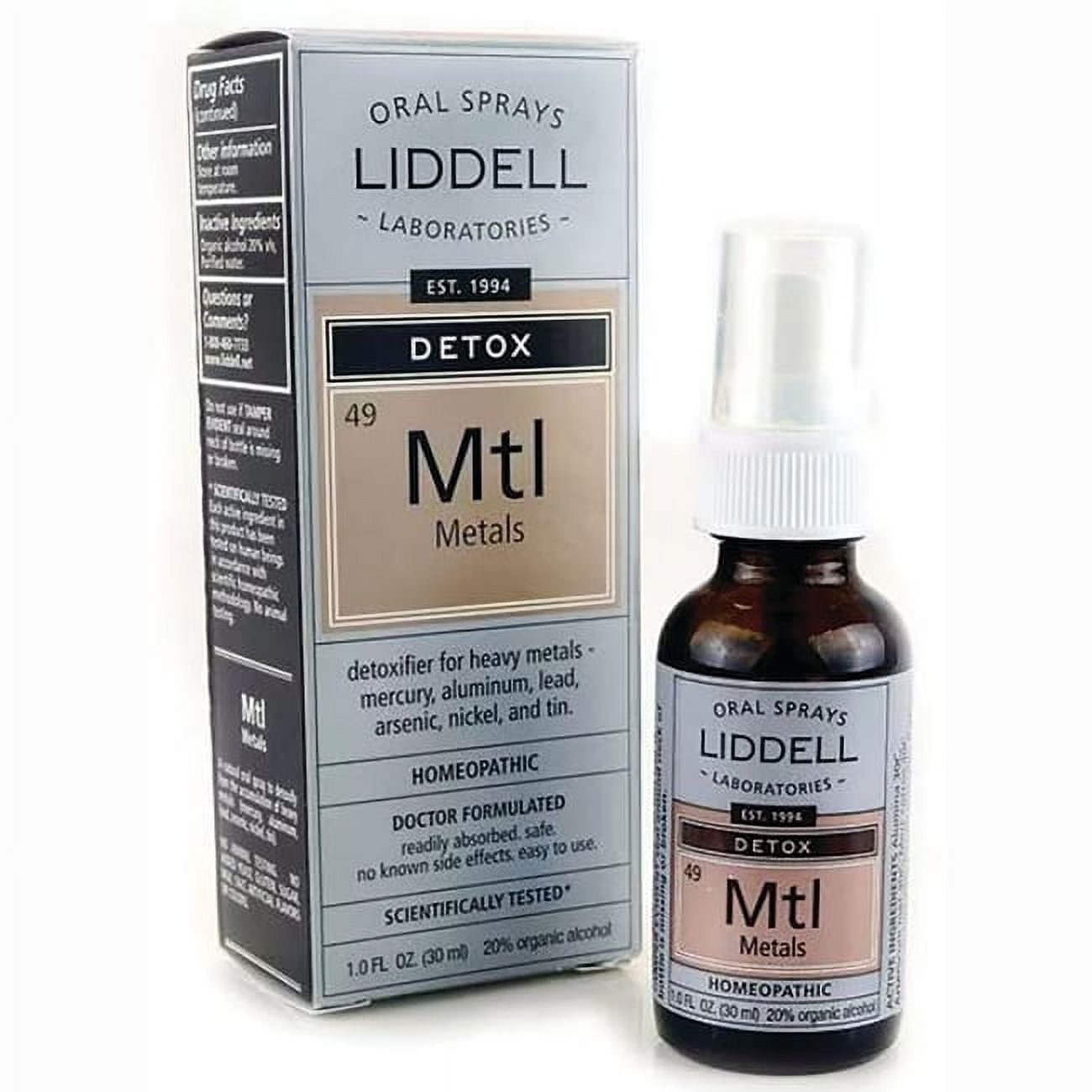 Liddell Laboratories Homeopathic Detox Spray: Anti-Toxin Metals, 1 fl ...