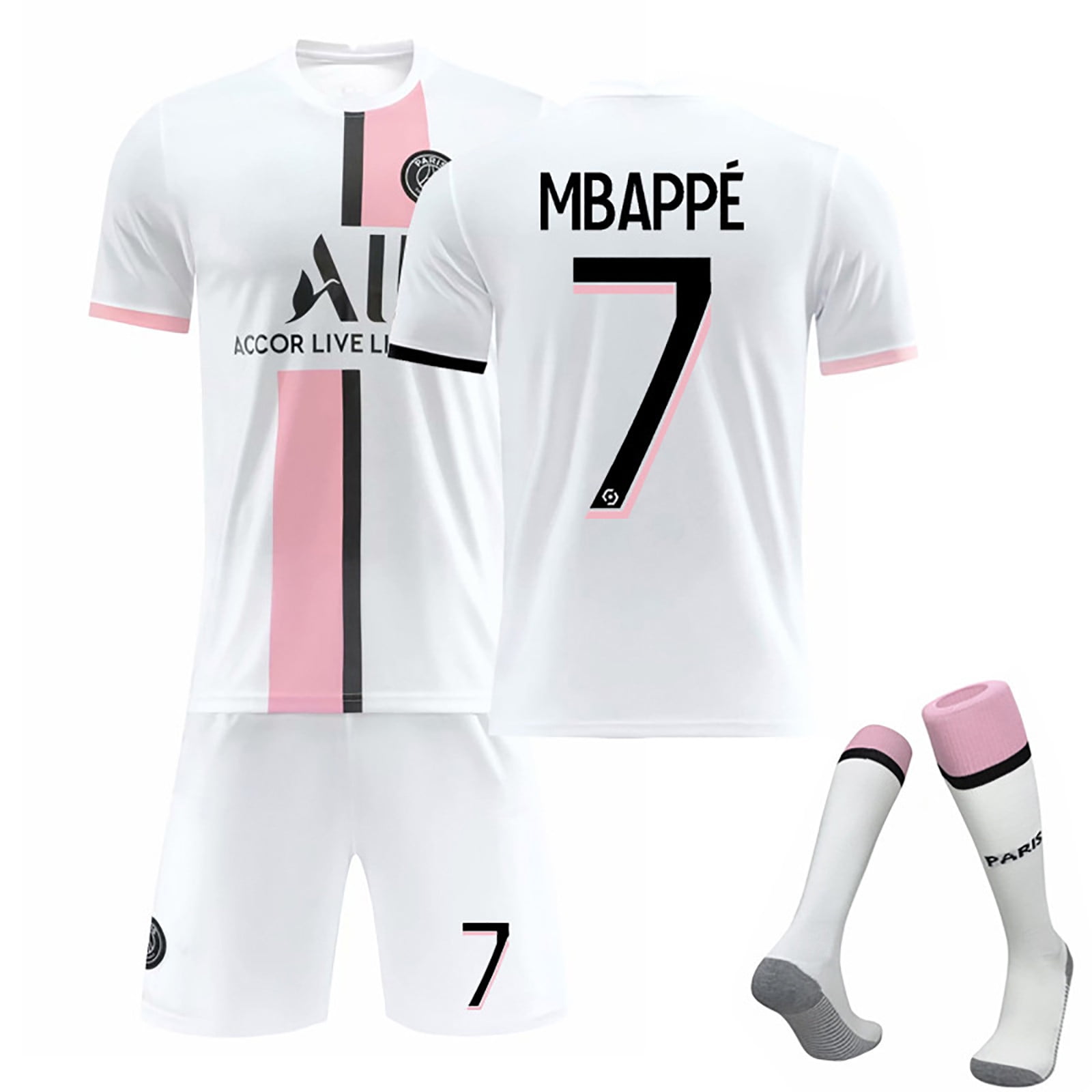 Lide 22/23 French FC Away Game Soccer Jersey, #7 MBAPPE Soccer Jersey, Kids Short Sleeve Soccer ...