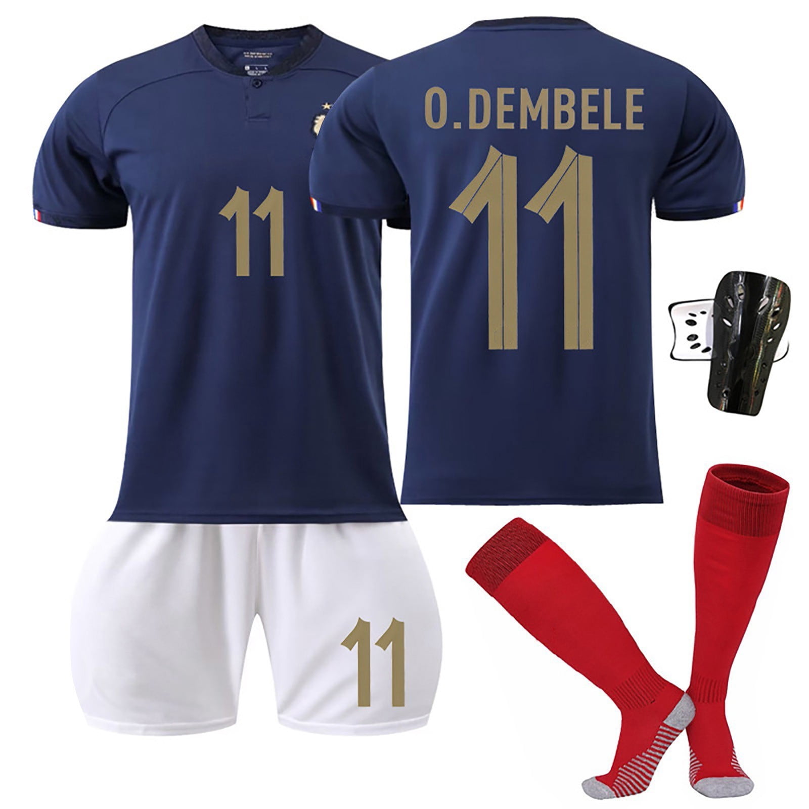 Lide 2223 French National Team Home Game Dark Blue Soccer Jersey, #11 O ...