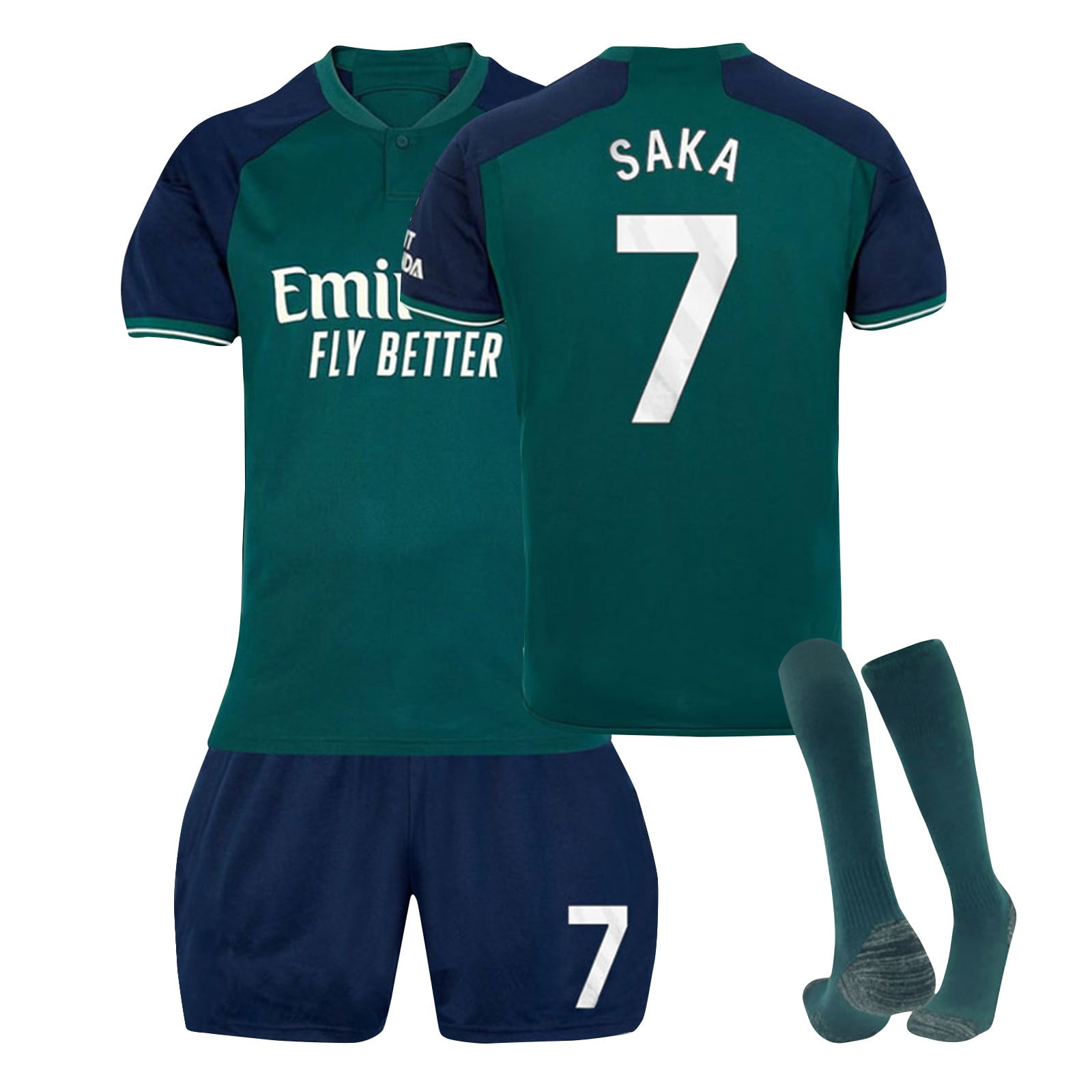 Lide 2324 English FC Second Away Game Soccer Jersey, Printed #7 SAKA English Soccer Jersey 3 ...