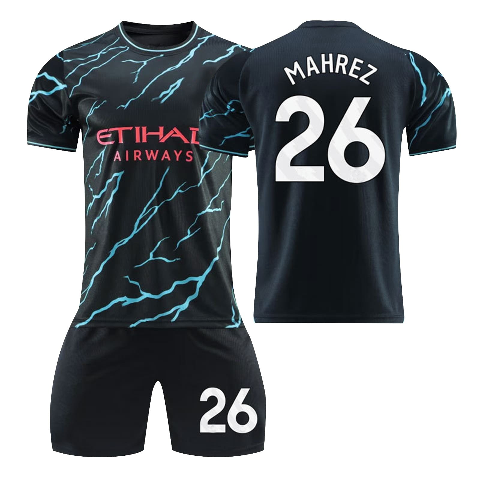 Lide 2324 European FC Second Away Game Soccer Jersey, European #26 MAHRZE Black Sport Soccer ...