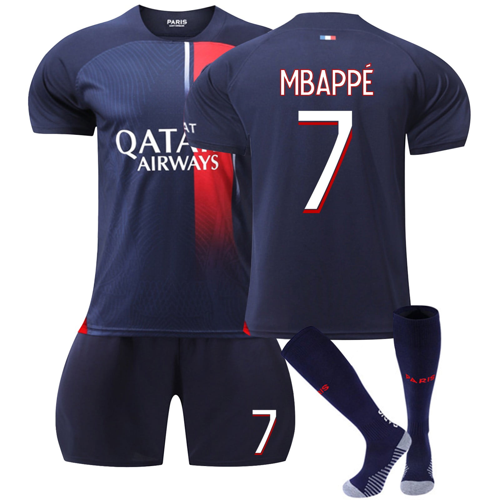 Lide 2324 French FC Home Game Soccer Jersey, #7 MBAPPE Soccer Jersey 3 ...
