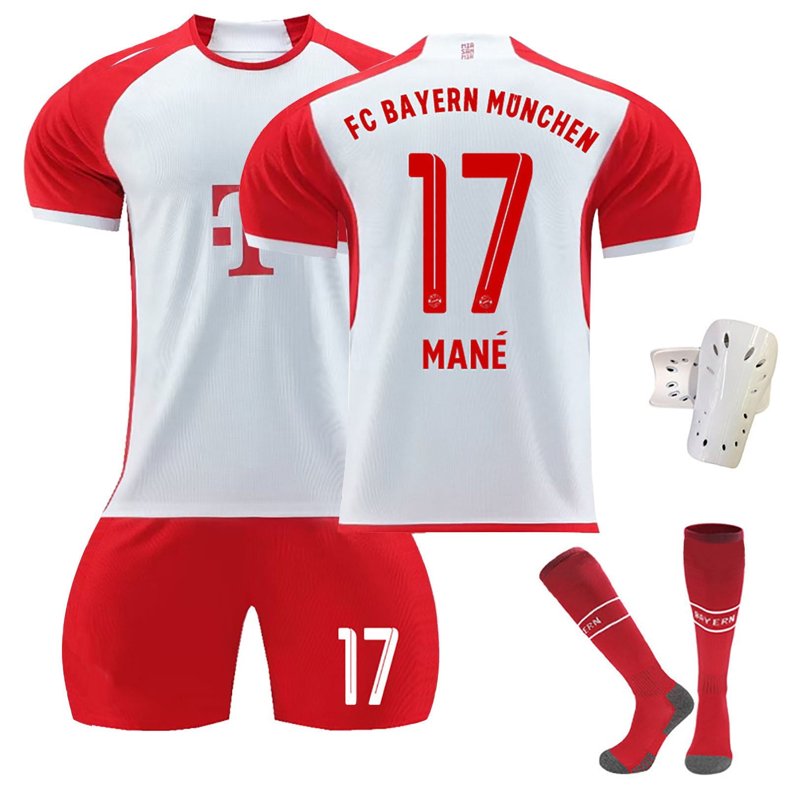 Lide 2324 Munich Soccer Team Home Game Red and White Soccer Jersey, #17 ...