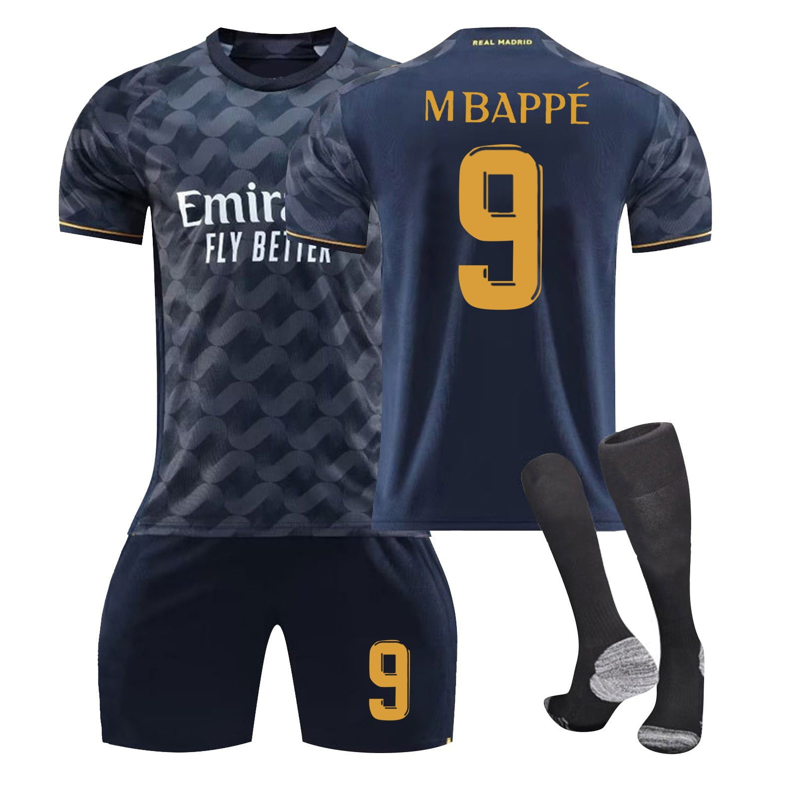 Lide 2324 Spanish FC Away Game New Style Soccer Jersey, #9 MBAPPE Spanish Soccer Jersey 3 Piece ...