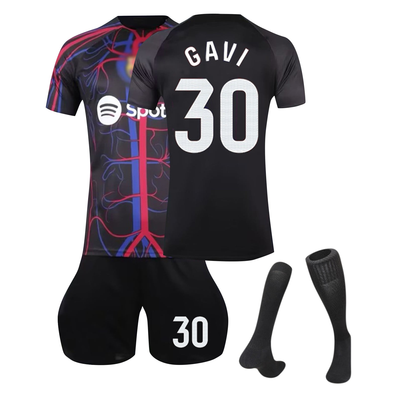 Lide 2324 Spanish FC Special Edition Soccer Jersey, #30 GAVI Black ...