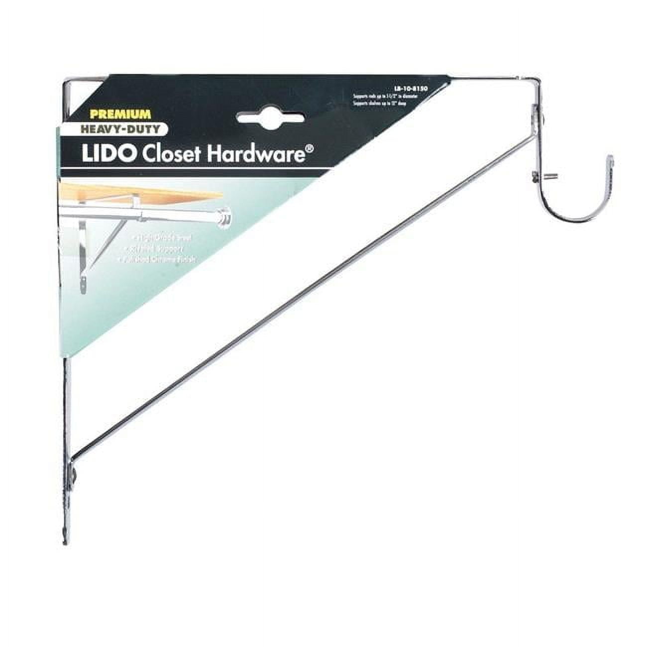 Lido Designs LB-10-8150A Shelf & Hang Closet Rod Bracket Chrome ...
