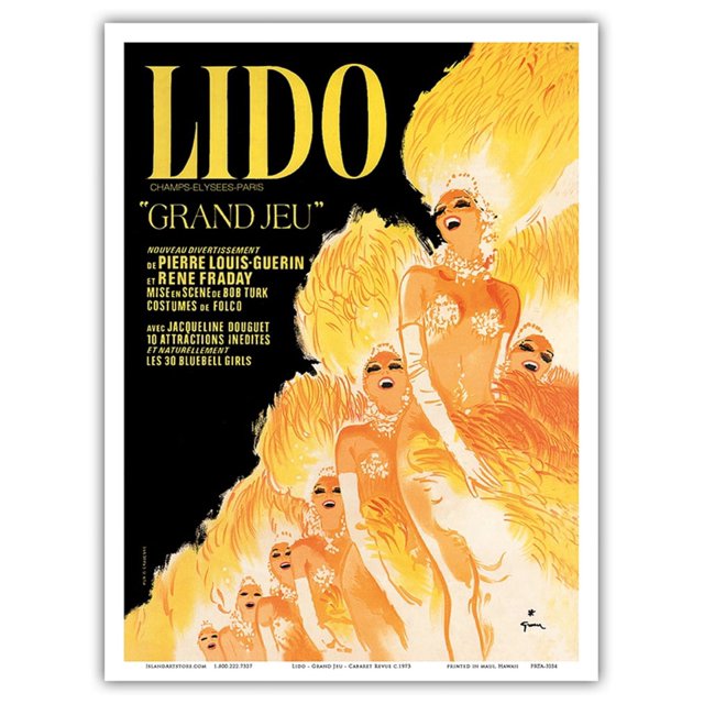 Lido - Grand Jeu - Cabaret Revue on Champs-Élysées Paris France ...