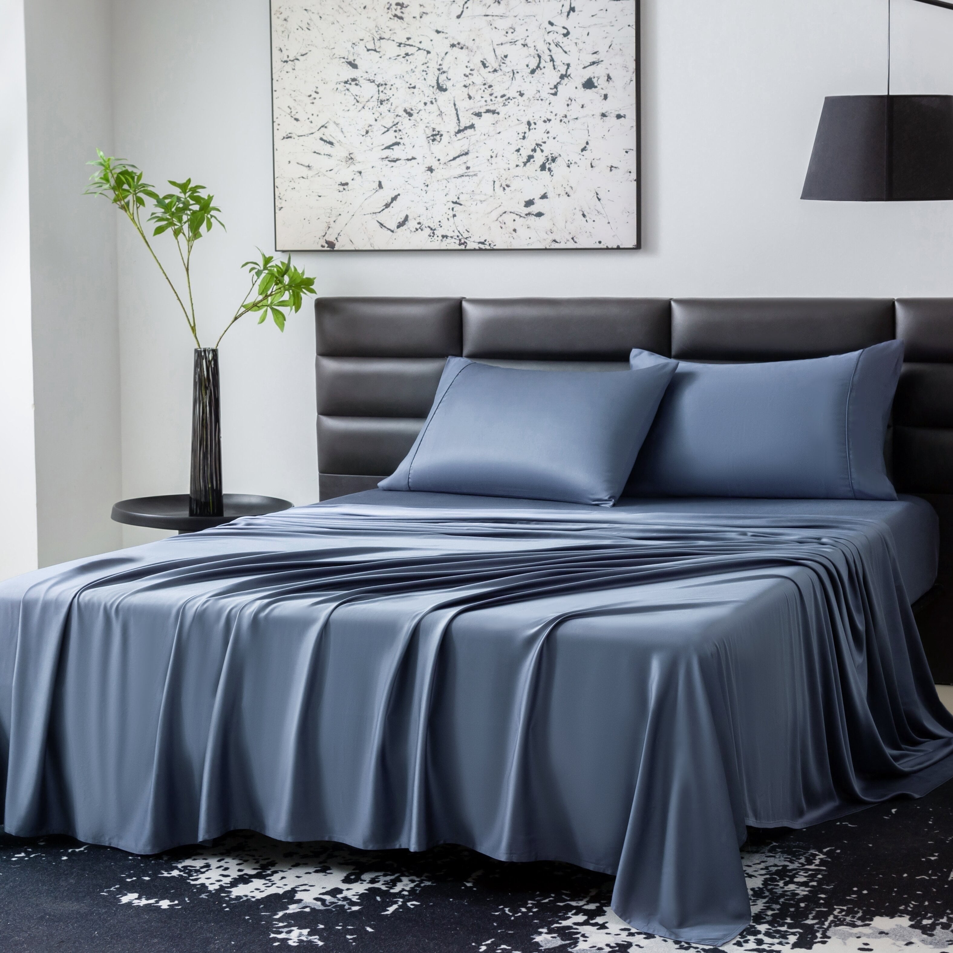 Lidoloka Luxury Bamboo Bed Sheets Set Queen 4 Pcs for Adult,Soft&Cool ...