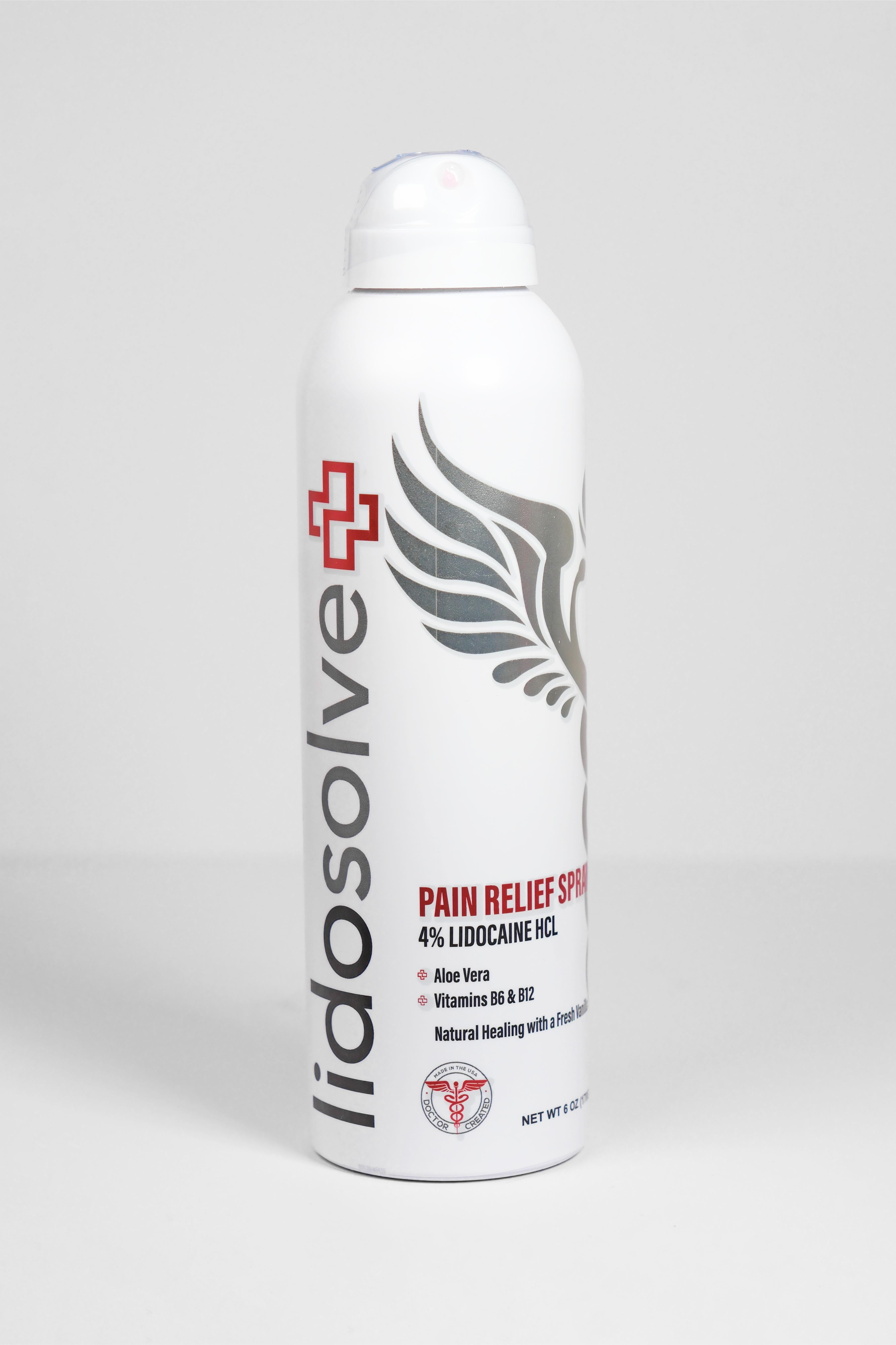 Lidosolve+ Pain Relief Spray, Natural with 4% Lidocaine, 6oz, Vanilla ...