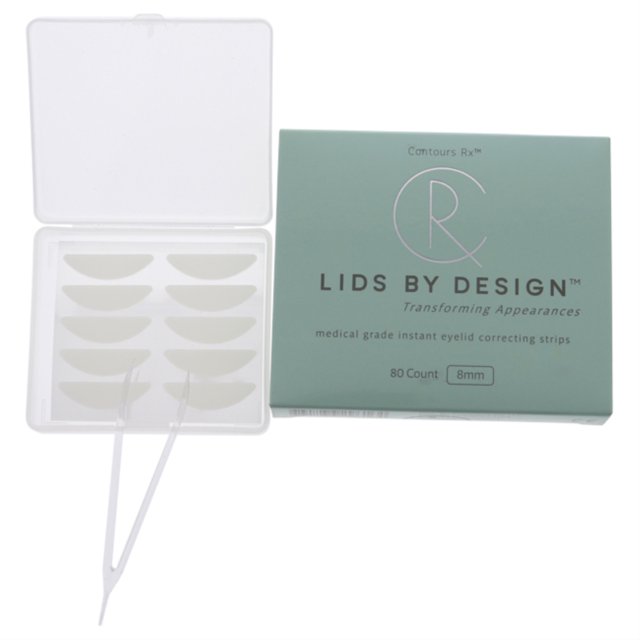 Lids By Design by Contours Rx for Unisex - 80 Count Eyelid Strips (8mm ...