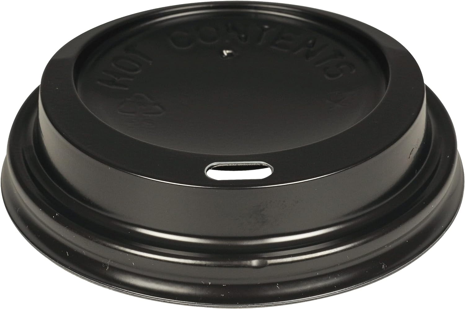 Lids, Dome, Sip-Thru, for Coffee Cups, Black, Plastic PS, 3.15 ...
