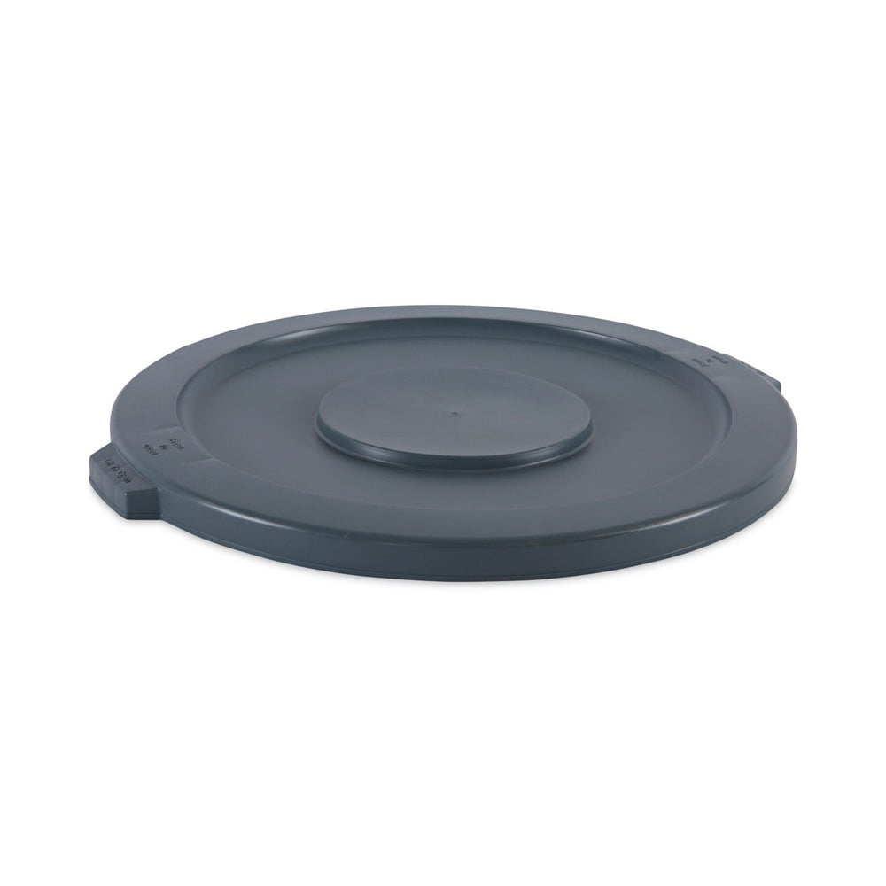 Plastic Round Flat-Top Lid for 32 Gallon Waste Receptacles - Gray ...
