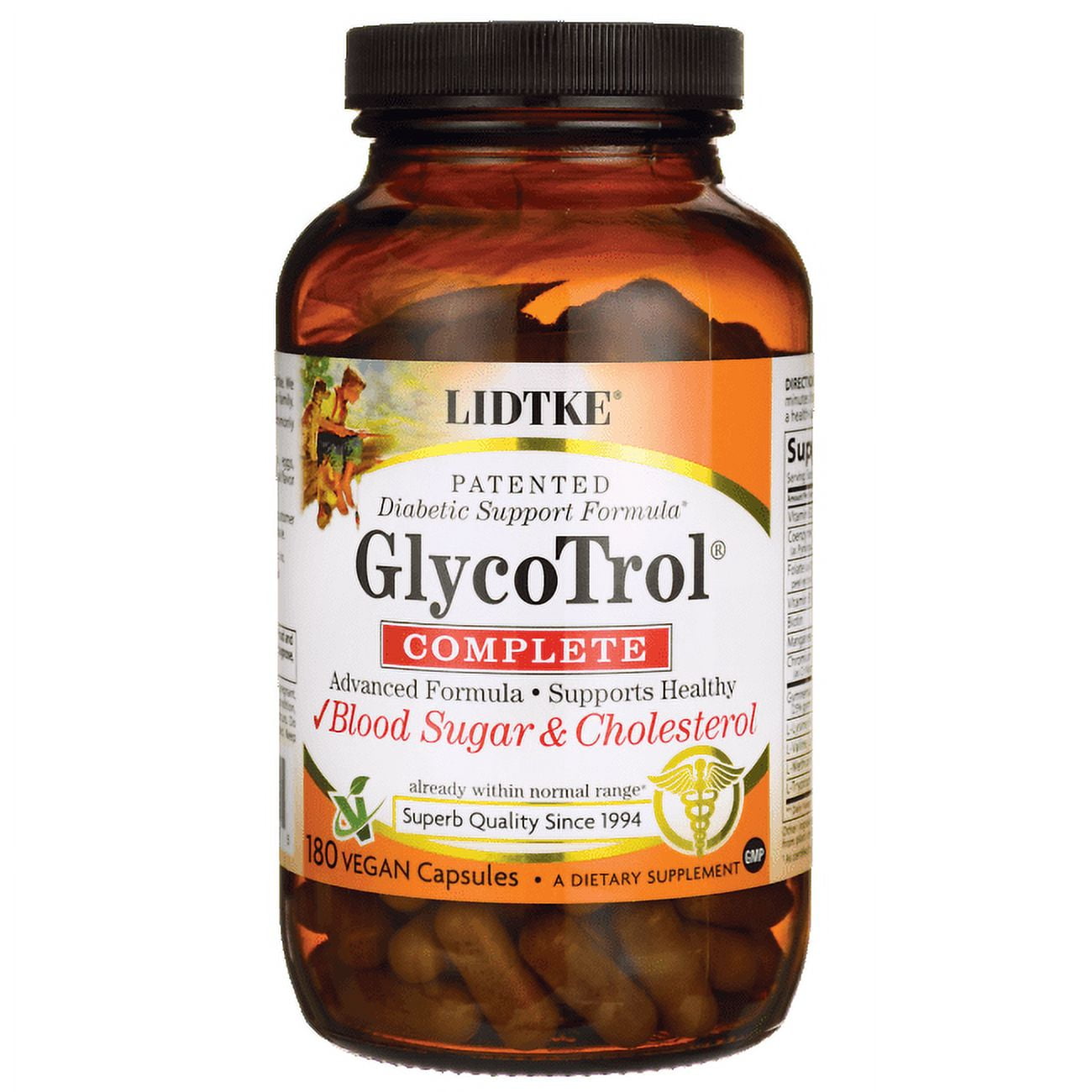 Lidtke Technologies Glycotrol Complete Vegan Capsules Supplement, 180 ...