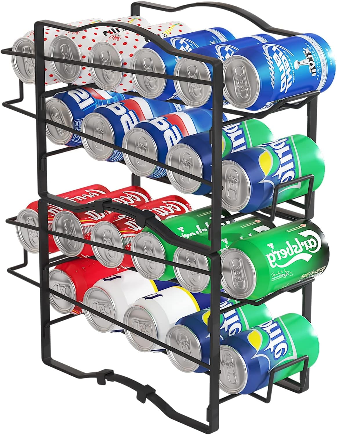 LiebeRen 2 Pack Soda Can Organizer Rack for Pantry, Stackable Beverage ...
